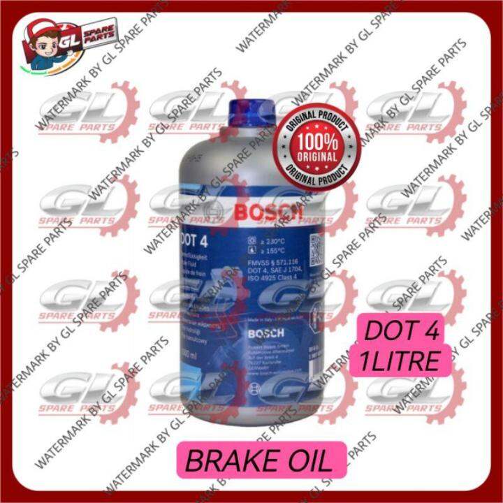 100% ORIGINAL BOSCH BRAKE FLUID BRAKE OIL DOT4 DOT-4 1000ML 1L ...