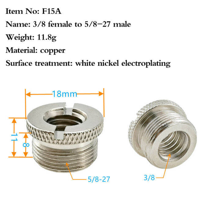 LLENG 1 4 3 8 Inch to 5 8 Microphone Stand Conversion Screw Accessories ...