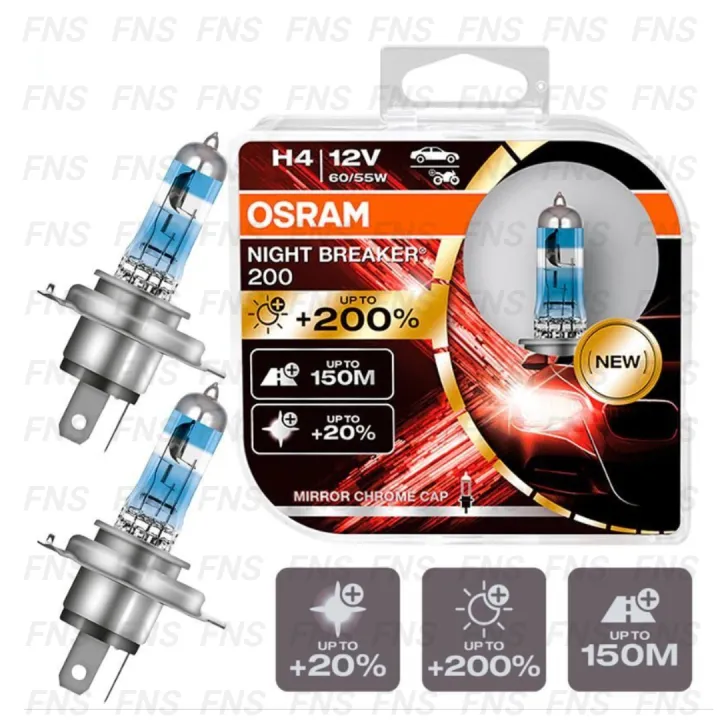 Osram H4 รุ่น Night Breaker Laser หลอดไฟหน้ารถยนต์ ไฟหน้า มอเตอร์ไซค์ ...