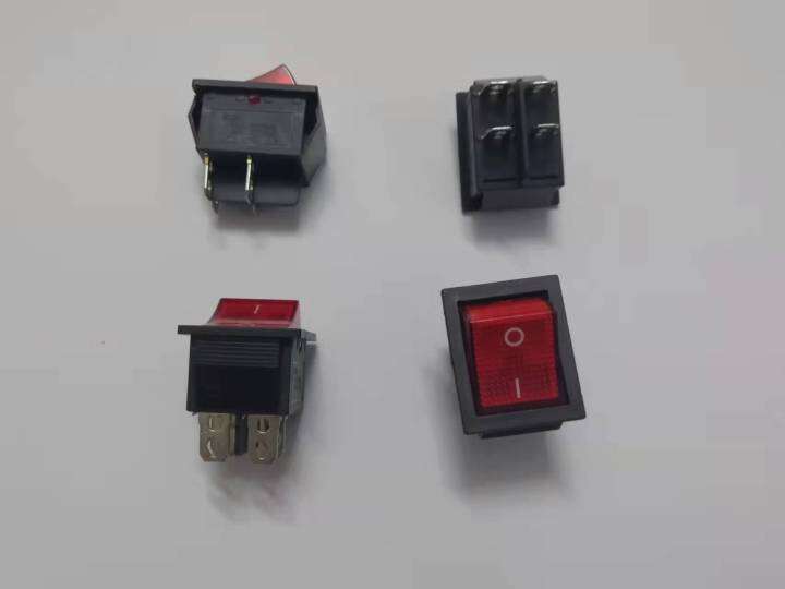 KCD4-201N Rocker Switch With Light 4 Pin ON/OFF 2 Position 250V 16A ...