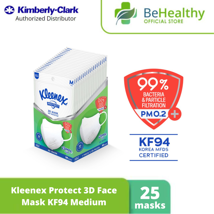 Kleenex Protect 3D Face Mask KF94 Medium x 25 packs | Lazada PH