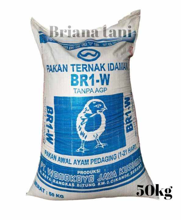 Karungan BR-1 W 50KG Pur Pakan Awal Ayam Pedaging Crumble BR1 Wonokoyo jaya kusumo | Lazada ...