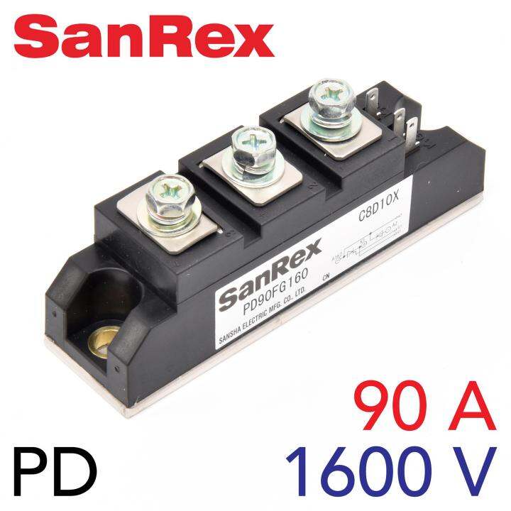 SanRex ไทริสเตอร์ โมดูล Thyristor/SCR Power Module 90A 1600V (PD90FG160) | Lazada.co.th