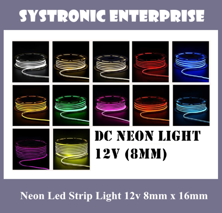 Neon Led Strip Light 12v 8mm x 16mm Waterproof Led Neon Strip Flexible ...