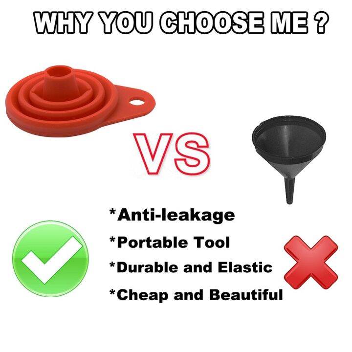 Silicone Foldable Car Engine Funnel Gasoline Fuel Oil Gasoline Diesel ...