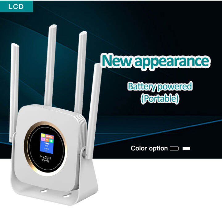 TianJie 4G Lte Router Sim CPE 4G Modem Mobile Hotspot Wireless Wifi Broadband 4 Wifi Antenna ...