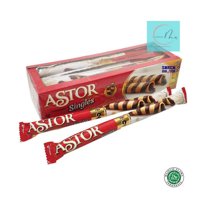 Astor Singles Wafer Roll Stik Coklat 1 Box isi 12 Pcs x 18g | Murah ...
