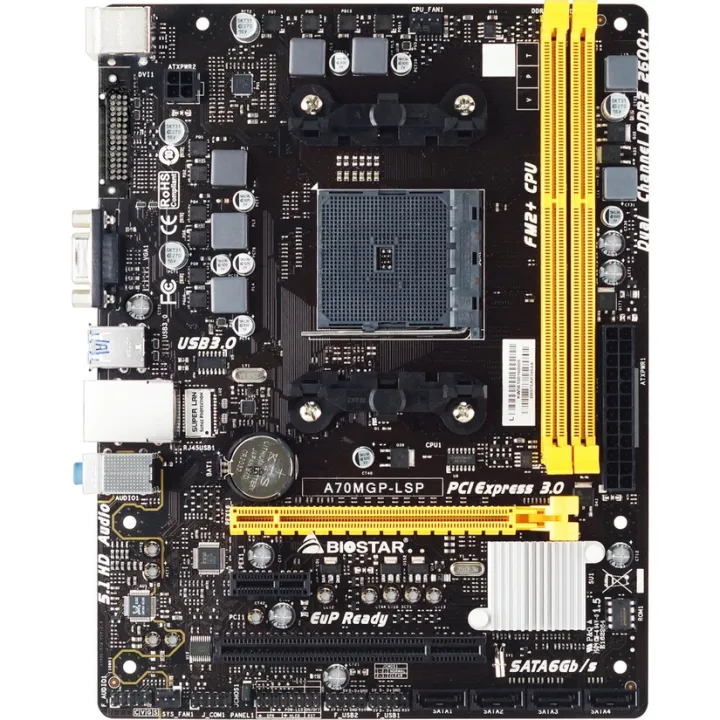 USED A70M Biostar A70MGP-LSP Motherboard FM2 FM2+ DDR3 32G MATX USB3.0 A68 A68HM A88XM A55 A58 ...