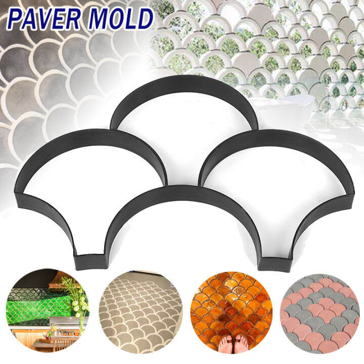 52x36cm 3 Grids Stone Mold Paving Concrete Stepping Floor Pavement DIY ...