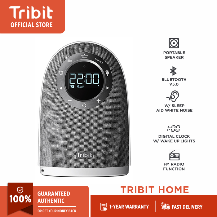 Tribit Home Speaker Bluetooth 5.0 Clock Radio Speaker 25W with FM Sleep ...