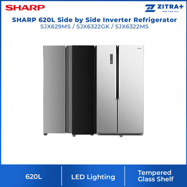 SHARP 620L Side by Side Inverter Refrigerator | Deep Freezing | Holiday ...