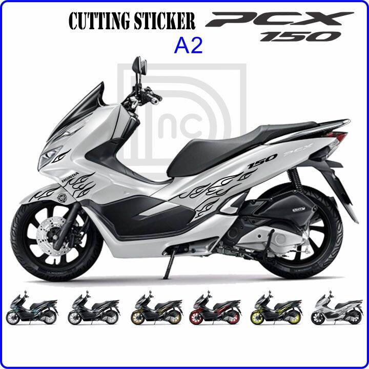 Cutting Stiker Honda PCX 150 Variasi A2 Motor Modip Lidah api Hot ...