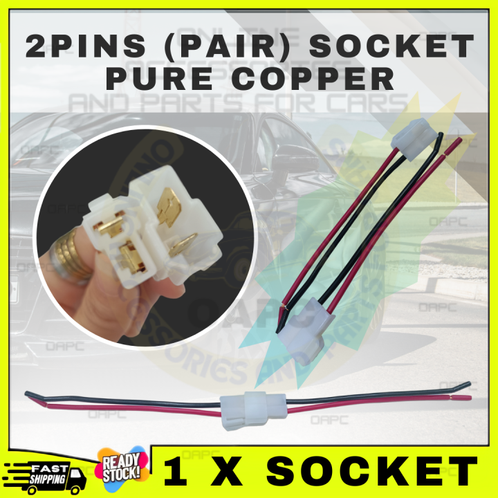 OAPC 2 Pin (PURE COPPER) Male Female Car Motorcycle Wire Connector Plug ...