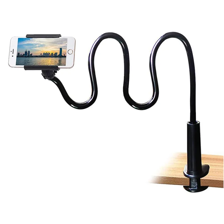 Gooseneck Phone Holder Flexible Arm Adjustable Cell Phones Mount Clamp for Desk Bed All ...