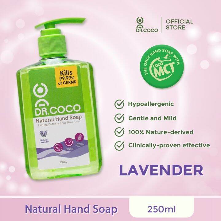 DR. COCO Antibacterial Natural Hand Wash Soap Natural Lavender 250ml ...