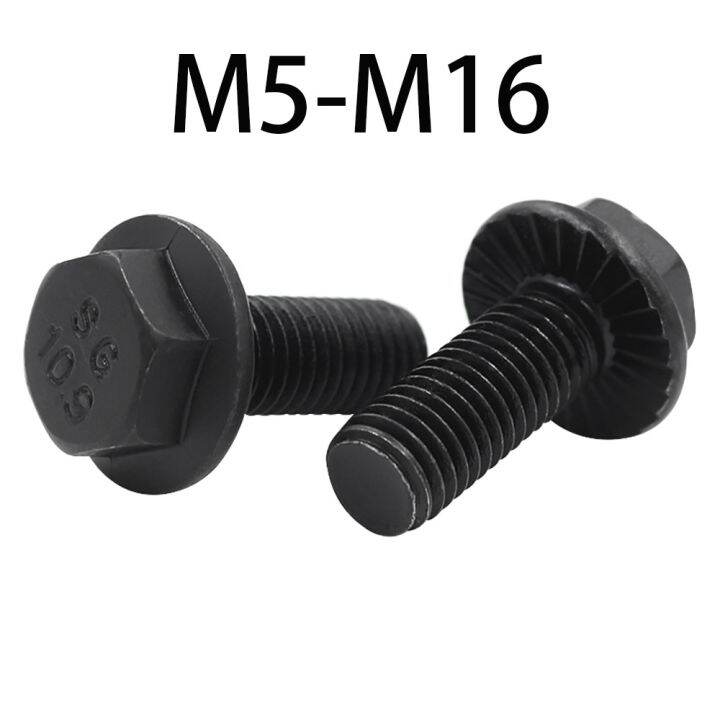 Grade 10.9 Flange Bolt Alloy Steel Hexagon Head with Serrated Flange ...