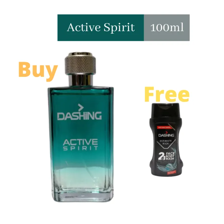 Dashing Perfume EDT Active Spirit 100ml (Free Dashing Ultimate Kick 2 ...