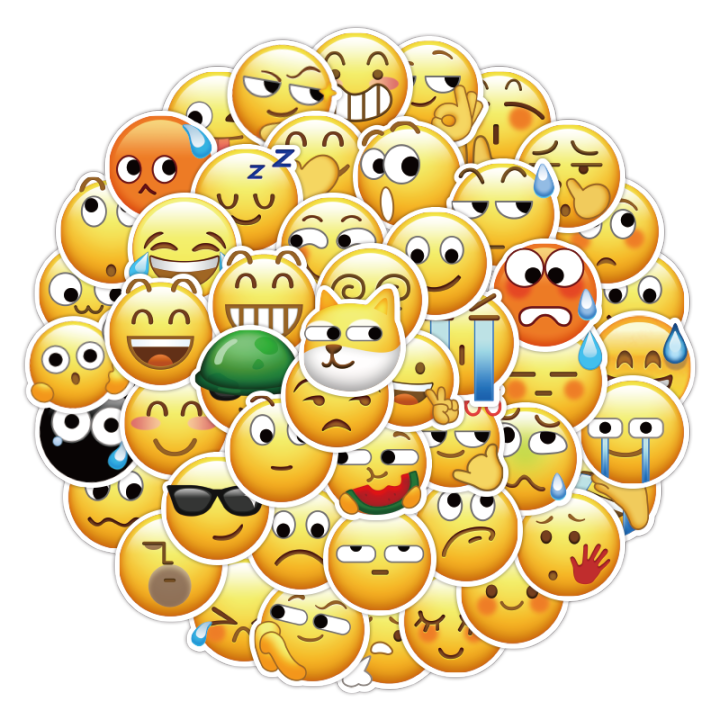 💥พร้อมส่ง💥CUTE FB LINE INTERNET EMOJI sticker สติกเกอร์ กันน้ำ รูปแบบ ...