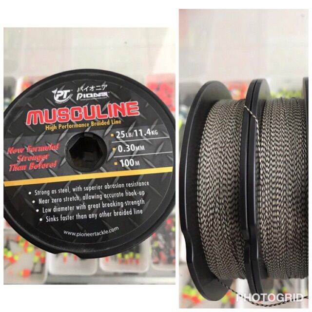 Senar Pancing Senar PE Pioneer Musculine Braided Line panjang 100 meter ...