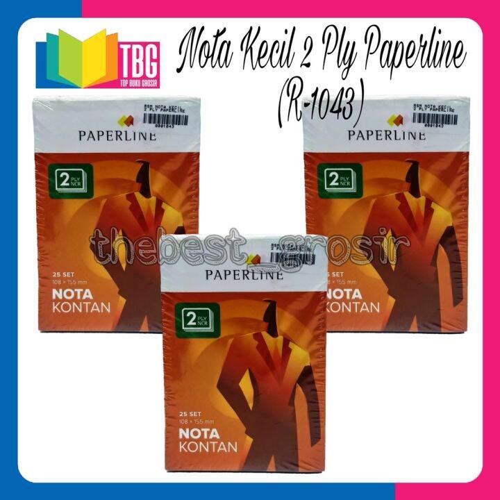 1 PCS NOTA KECIL KONTAN 2 PLY PAPERLINE / 25 LEMBAR NOTA KECIL RANGKAP ...