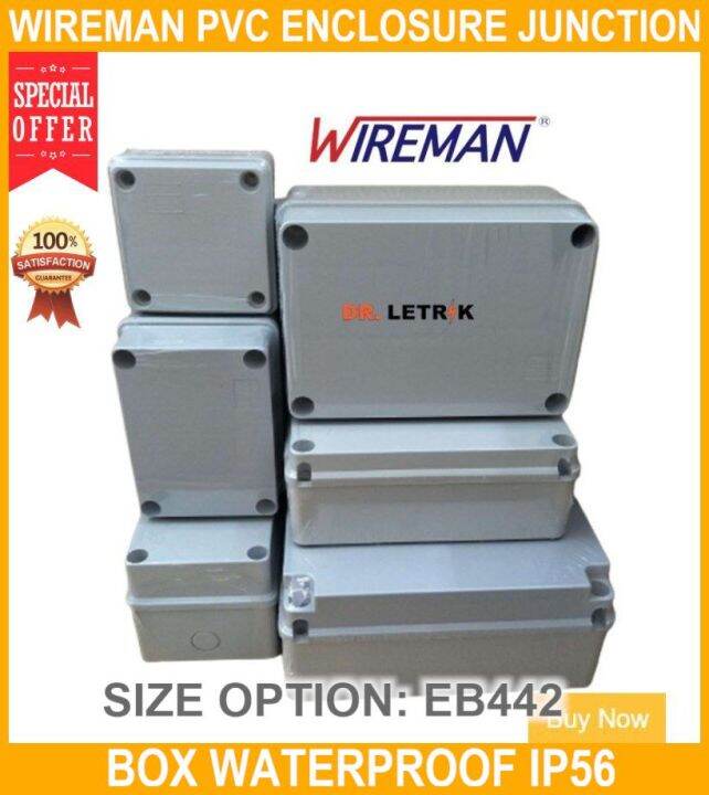 Wireman Pvc Enclosure Junction Box Waterproof Ip56 | Lazada