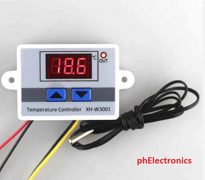 XH-W3001 Digital Thermostat for Incubator Use 220V 12V W3001 XH W3001 ...