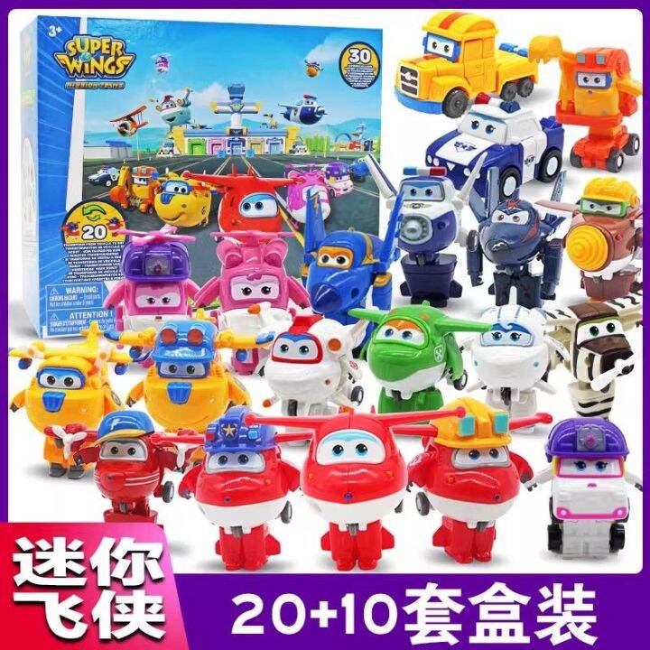 Genuine Super Wings Mini Transforming Robot Children's Toy Full Set ...