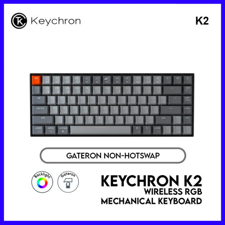 Original Keychron K2 V2คีย์บอร์ดสำหรับ Win/mac (75% Layout,แบบมีสาย ...