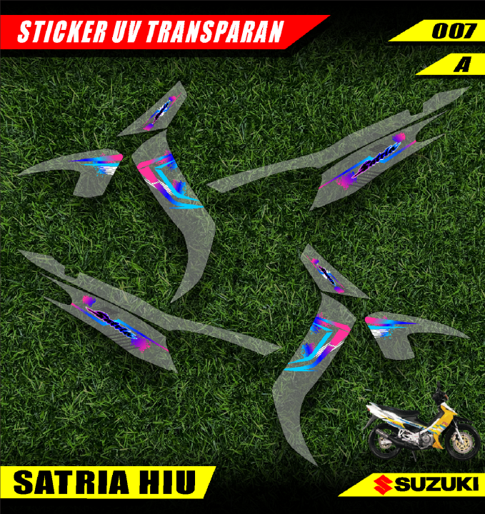 STICKER STRIPING SATRIA HIU TRANSPARAN DESAIN MINIMALIS KEREN GPC STRIP ...