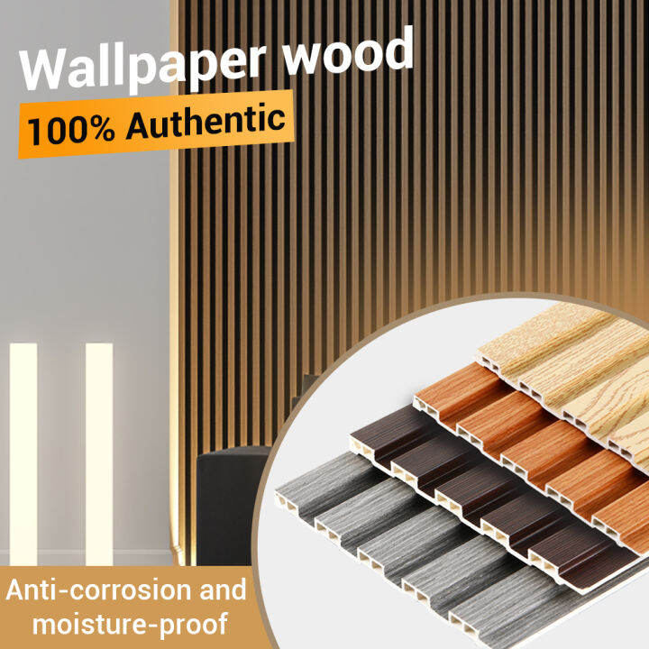 Panel Grille Wall Board 3D Solid Waterproof and Moisture-proof Wood TV ...