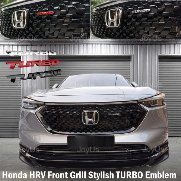Honda HRV Front Grill Stylist 3D Metal TURBO Emblem Car Emblem | Lazada