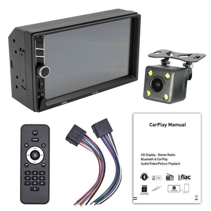 2 Din 7 Inch Car Radio Car Stereo Bluetooth MP5 Player with CarPlay ...