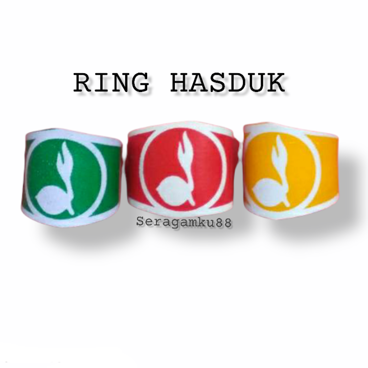 3 PCS RING HASDUK KOLONG PRAMUKA MERAH - HIJAU - KUNING / Kolong Ring ...
