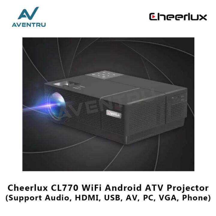 Cheerlux CL770 Android Full HD 4000 Lumens Smart Projector Proyektor ...