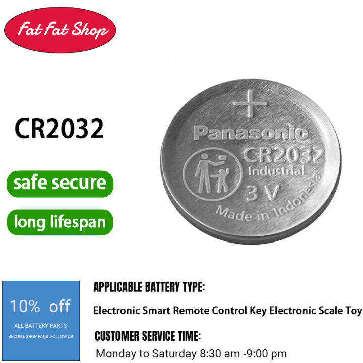 Original Panasonicc CR2032 button lithium battery 3V electronic smart ...