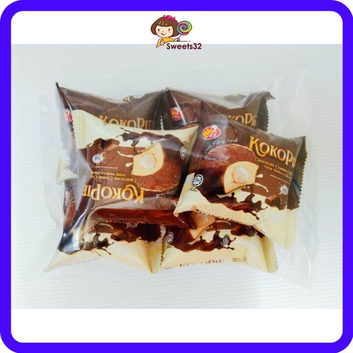 ( 6pcs ) Win2 KoKoPie Chocolate Coated Cake with Vanilla Cream Halal ...