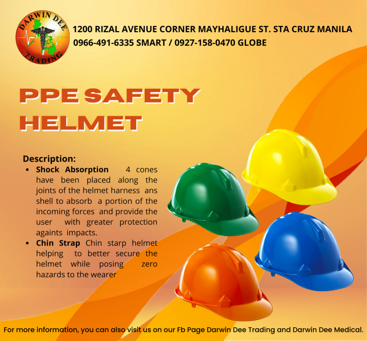 PPE SAFETY HELMET HEAVYDUTY | Lazada PH