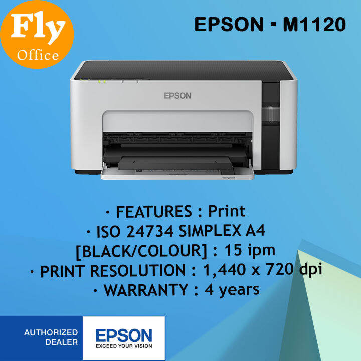 Epson EcoTank Monochrome M1120 WiFi Ink Tank Printer | Lazada
