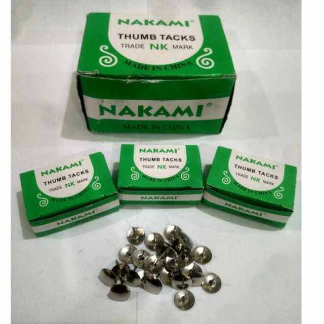 Pines Paku Payung 1 Box Thumb Tacks Thumbtacks Besi Steel Kuat Pack Pak ...