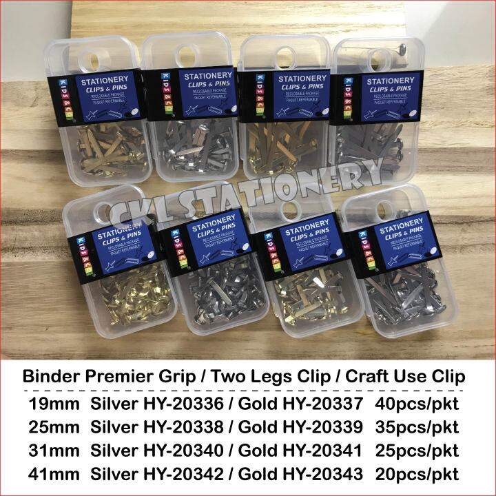 Binder Premier Grip / Two Legs Clip / Craft Use Clip 19mm, 25mm, 31mm ...