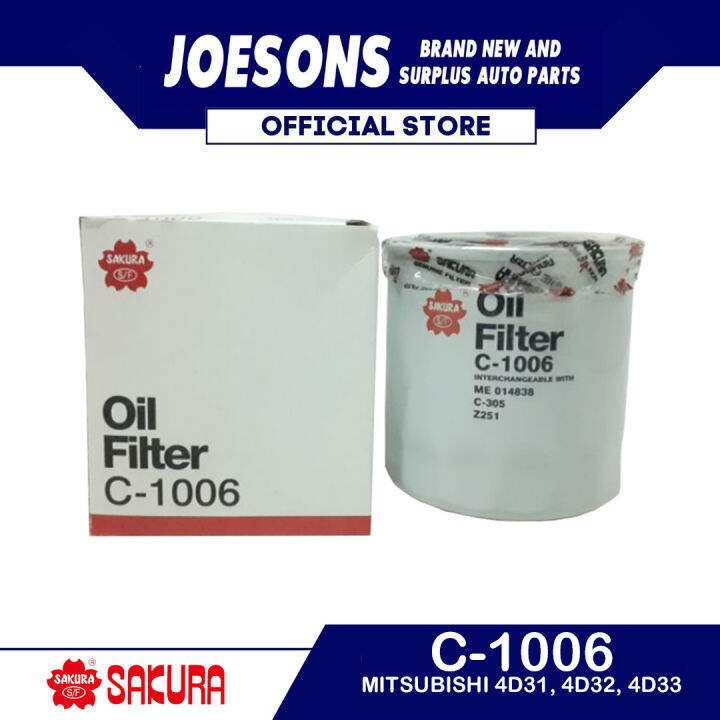 C-1006 OIL FILTER MITSUBISHI 4D31/4D32/4D33 (SECONDARY) (SAKURA ...