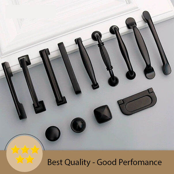 Handle lemari Handle Hitam Tarikan Laci Minimalis Modern Bulat Gagang ...