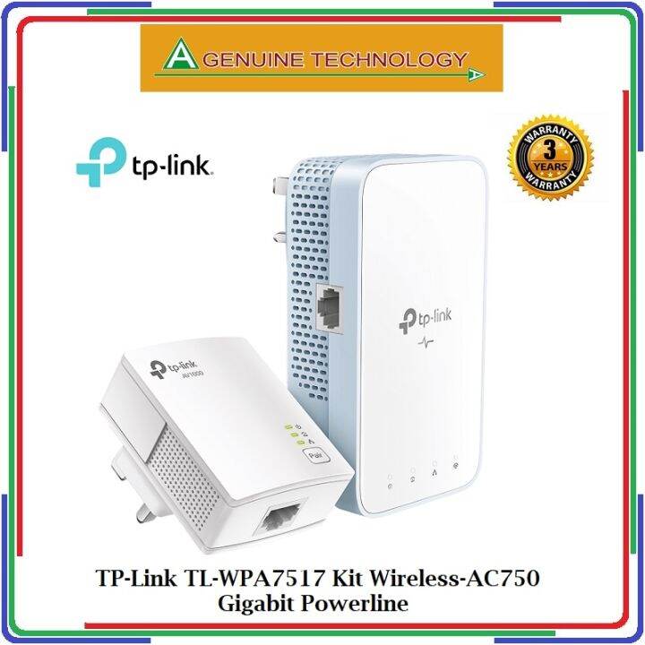 TP-LINK TL-WPA7517 KIT AV1000 HomePlug AV2 Dual Band Gigabit Powerline WiFi Kit | Lazada Singapore