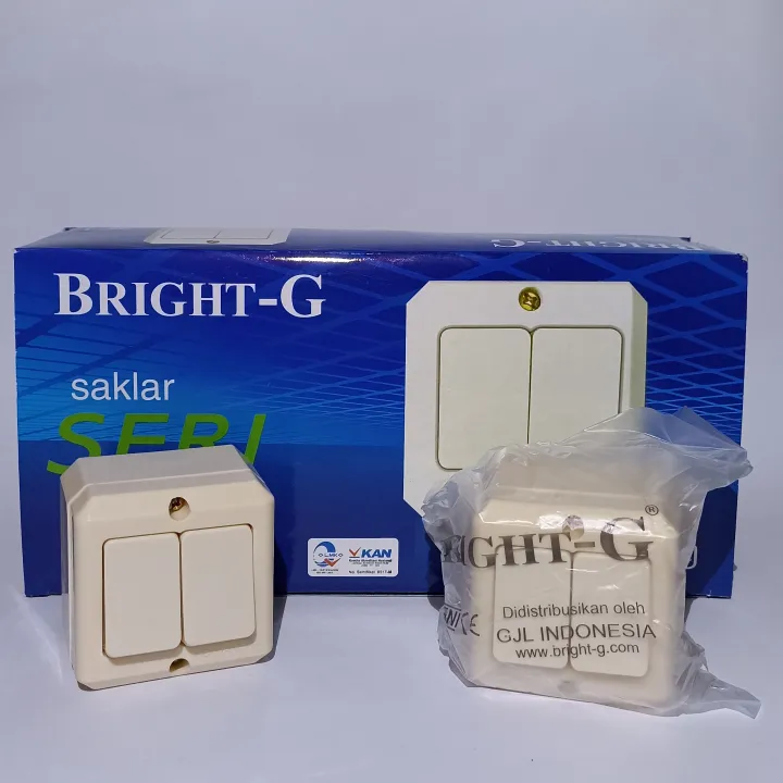 Bright-G Saklar Seri Outbow - Saklar Tempel 2 Tombol | Lazada Indonesia