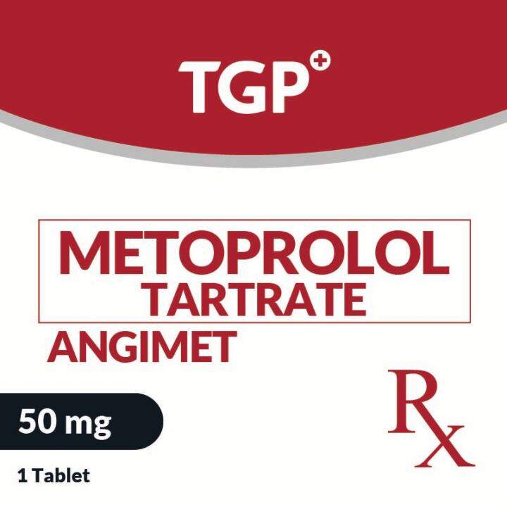 Rx: ANGIMET Metoprolol 50mg Film-coated Tablet | Lazada PH