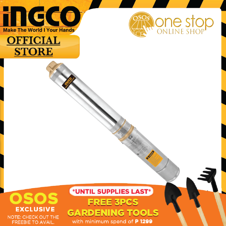 Ingco Original 4inches Deep Well Pump 2HP 1500W Stainless Body (Control ...