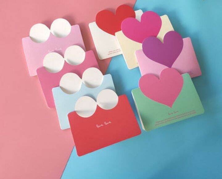 heart Foldable Gold Frame Greeting Card Wish Card Birthday Thank You ...