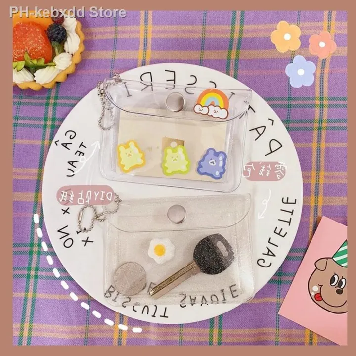 【wallet】 Korean Fashion Portable Transparent Protective Sleeve PVC ...