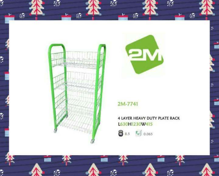 4 layer heavy duty plate rack / Rak pinggan tahan lasak 4 tingkat / Rak ...