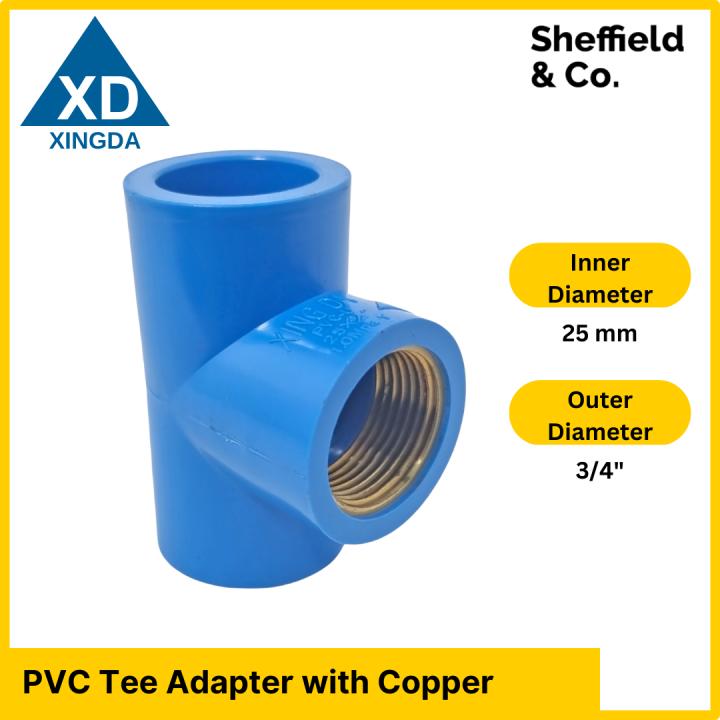 XINGDA PVC Tee Adapter w/ Copper Set (3/4") | Lazada PH